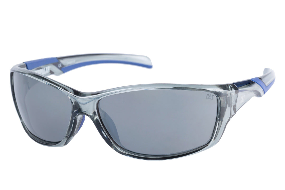 Grader Sunglasses Gloss Grey w/Silver Flash Lens – shopcaterpillar.com