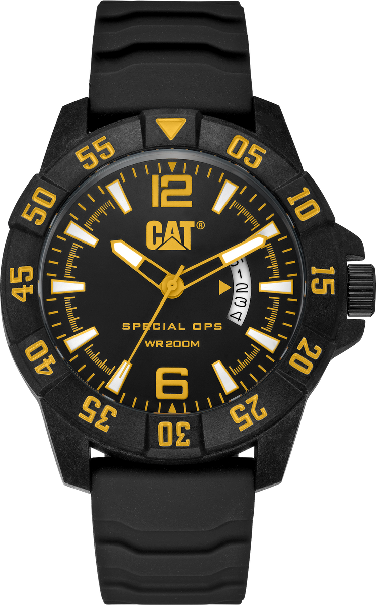 Special OPS 4 Watch Black Dial w/Silicone Strap – shopcaterpillar.com
